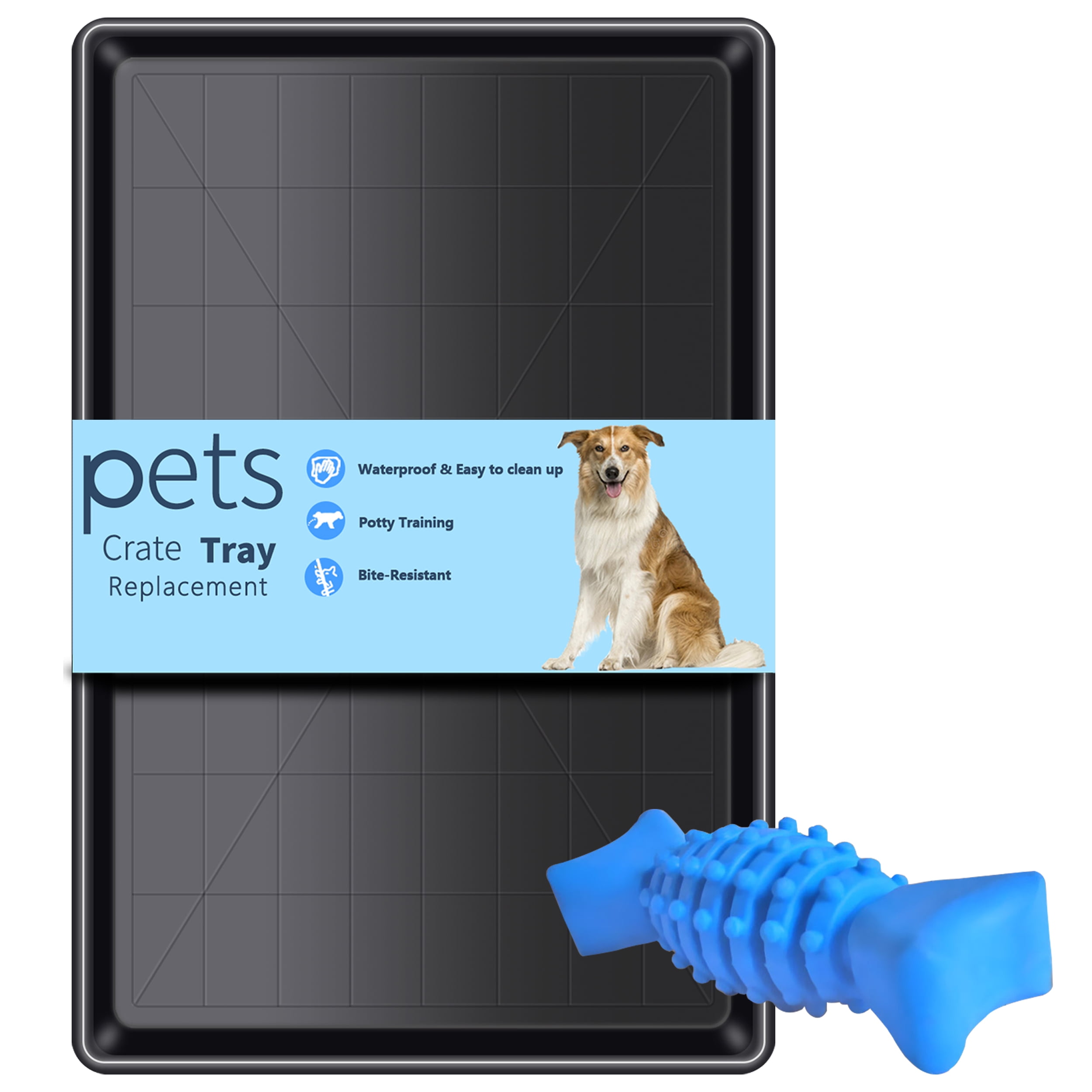 Dog Crate Tray 36" - ChewProof Replacement Pan, Easy to Clean, Easy to ...