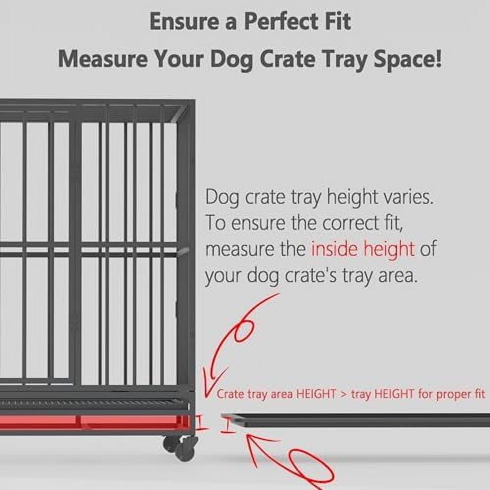Dog Crate Tray 36" - ChewProof Replacement Pan, Easy to Clean, Easy to ...
