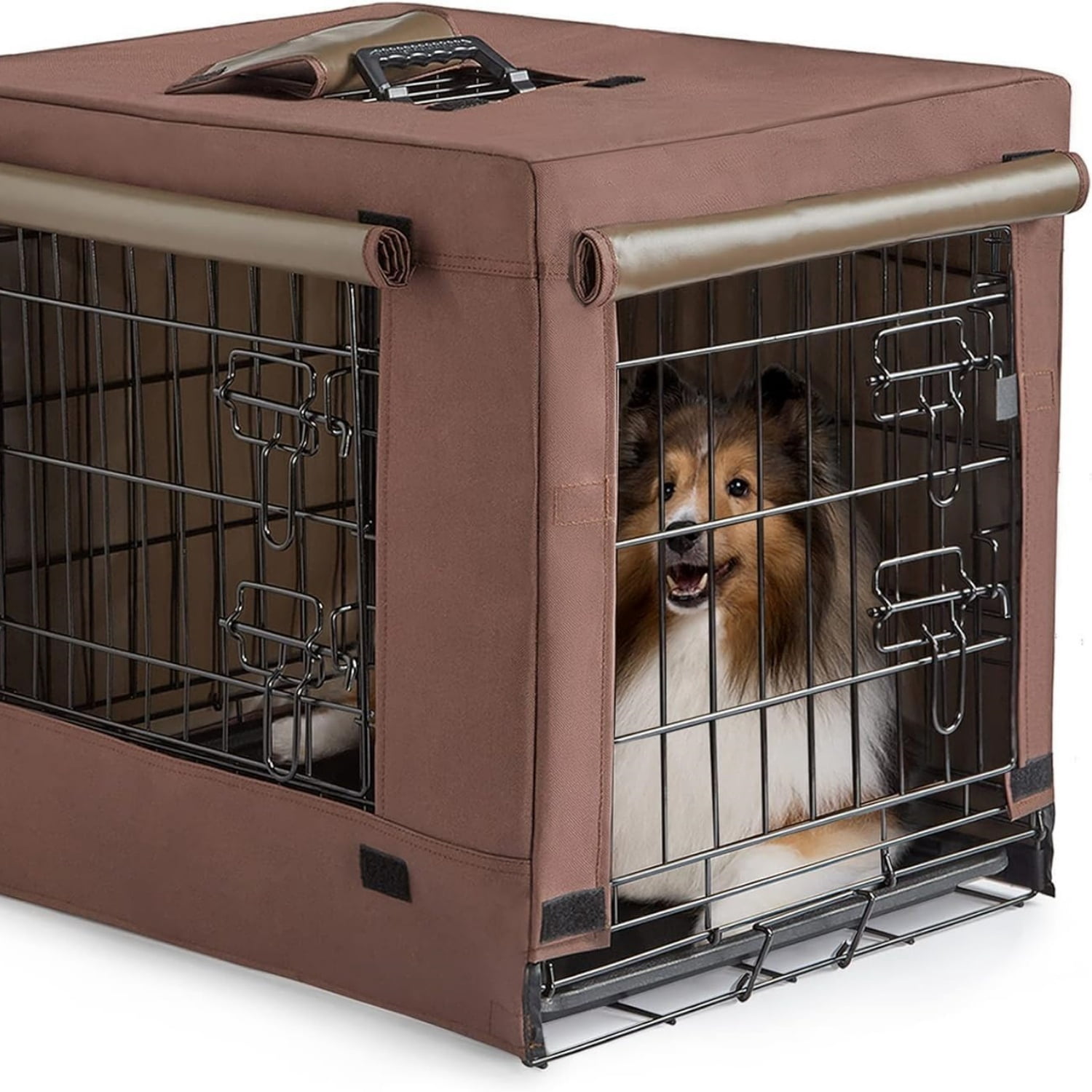 Dog Crates for Small Size Dogs Indoor Double Door Dog Kennels & Houses ...
