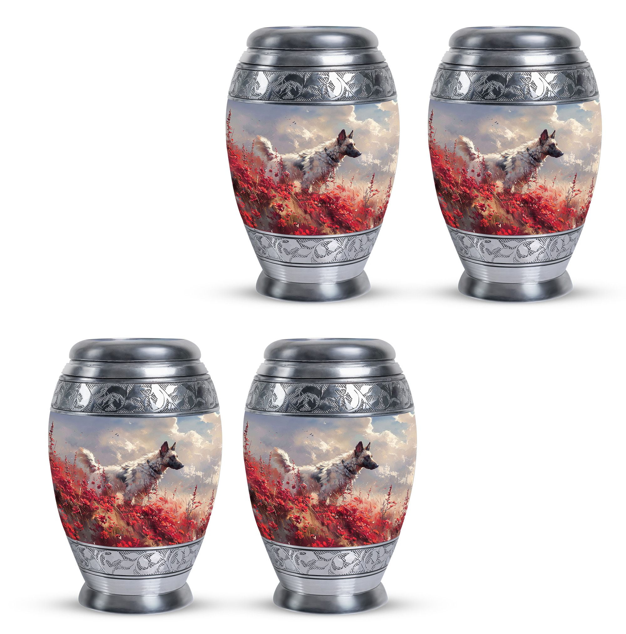 Dog Crimson Wild Elegance Urns For Human Ashes For Mother - Small ...