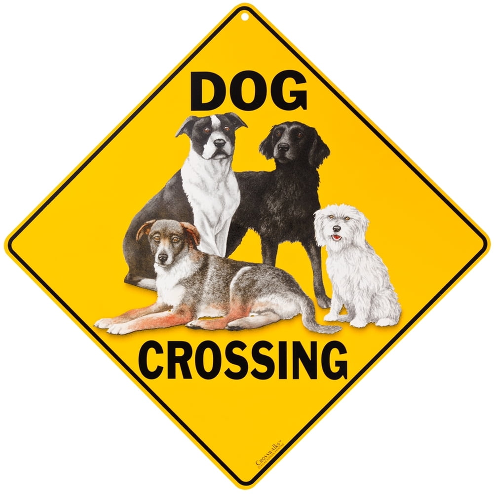 Dog Crossing Aluminum Sign - Walmart.com