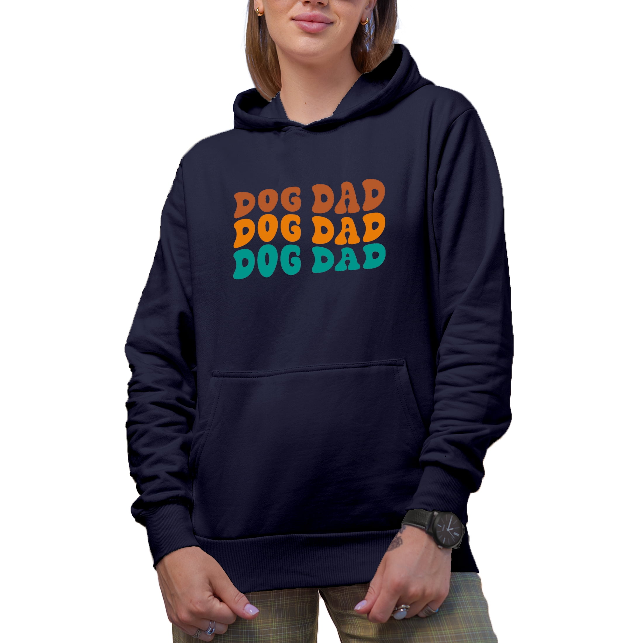 Dog Dad, Dog Parent, Owner or Lover Dads Themed, Groovy Retro Wavy Text ...