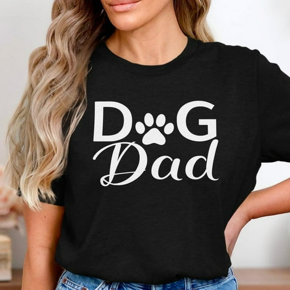Dog Dad S1Hirt For M1en, Funny Pet Owner T S1Hirt, Cute Dog Paw Print ...