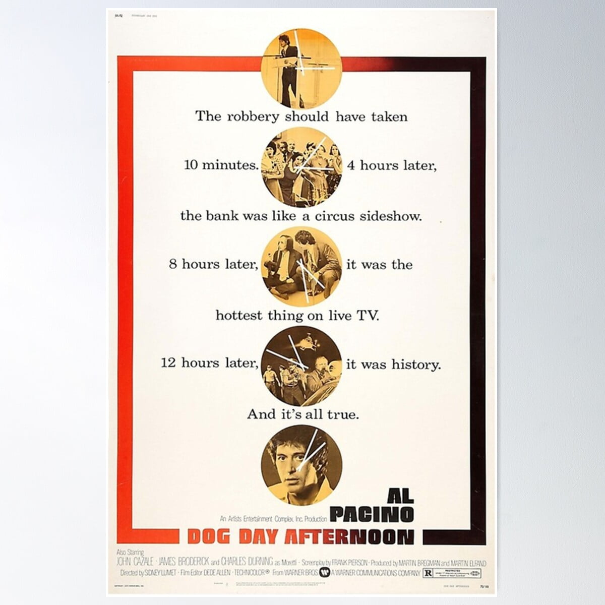 Dog Day Afternoon Poster Wall Art, Modern Wall Decor For Living Room Bedroom, 24x36 UNFRAMED ...