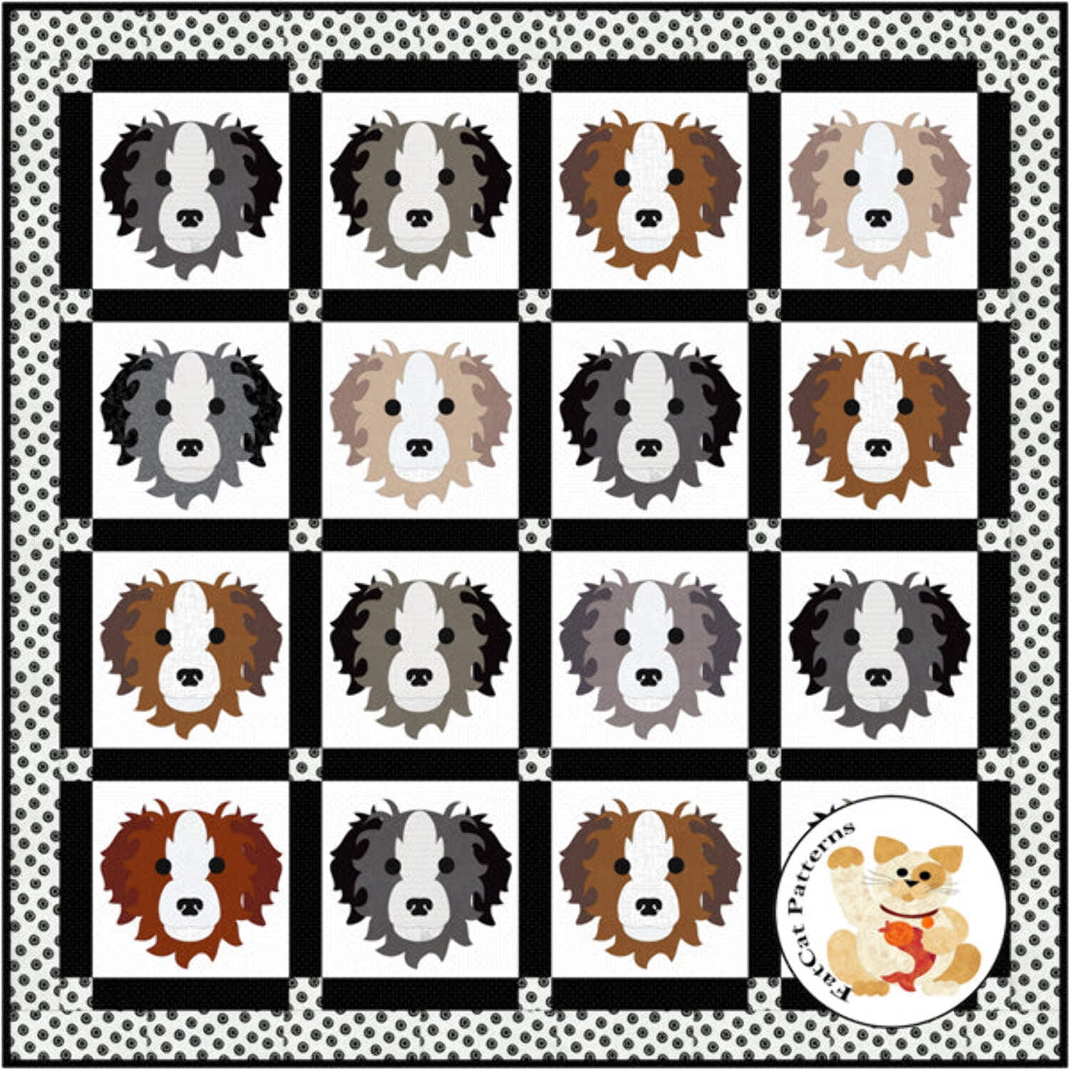 Dog Days, Border Collie Quilt Pattern - Walmart.com