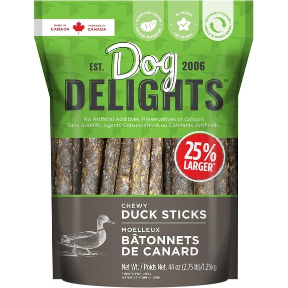 Dog Delights Treats, Chewy Duck Sticks, Protein-Packed Dog Treats ...