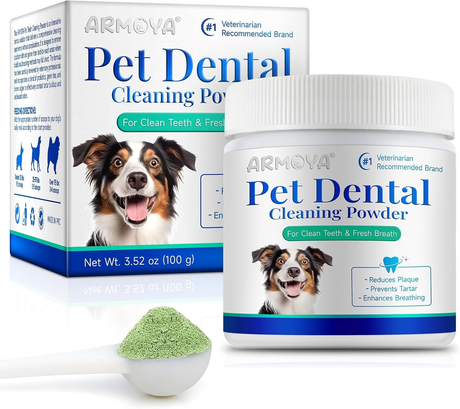 Dog Dental Powder - Teeth Cleaning Powder for Dogs - Dental Powder for ...