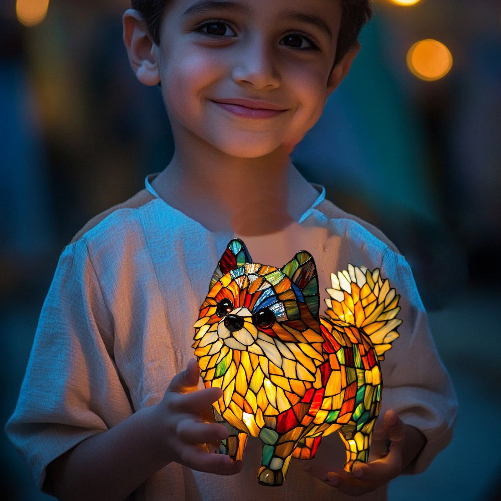 Colorful Night Lighting Dog Desk Lamp Corgi Dog Lamp Dog Series Art ...