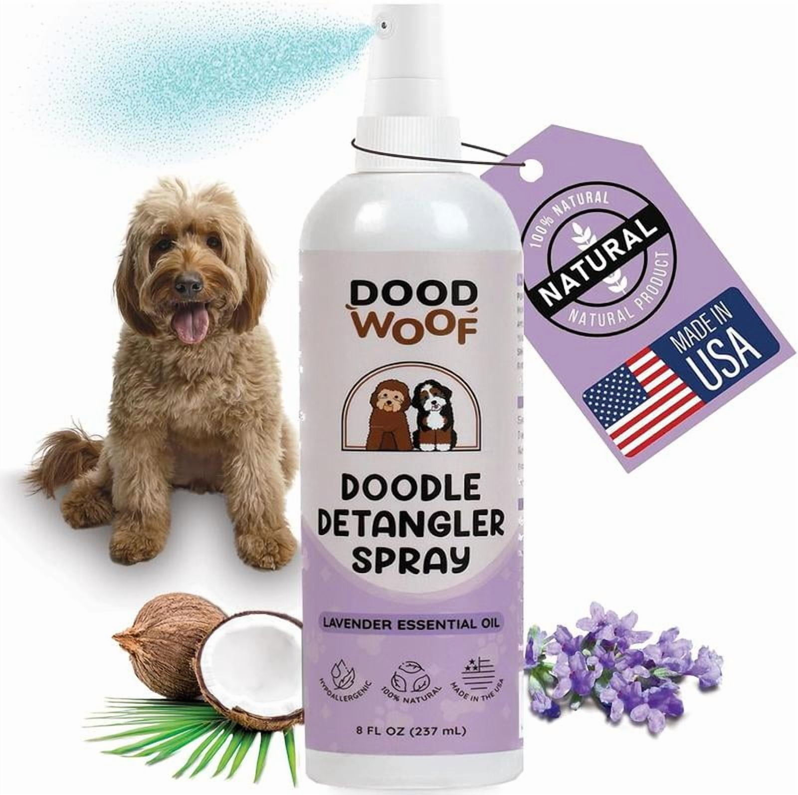 Dog Detangler Spray for Doodle - All Natural, No Silicone, No Paraben ...