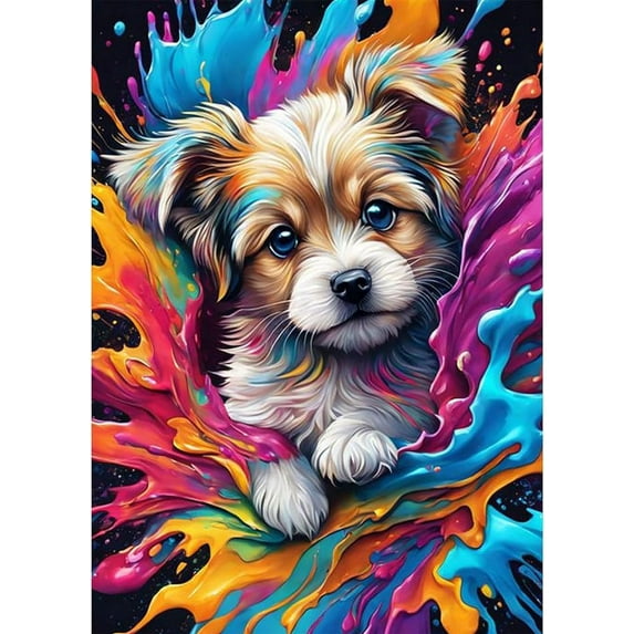Dog Diamond Art Kits, Animal Diamond Art Kits for Adults 5D, Colorful ...