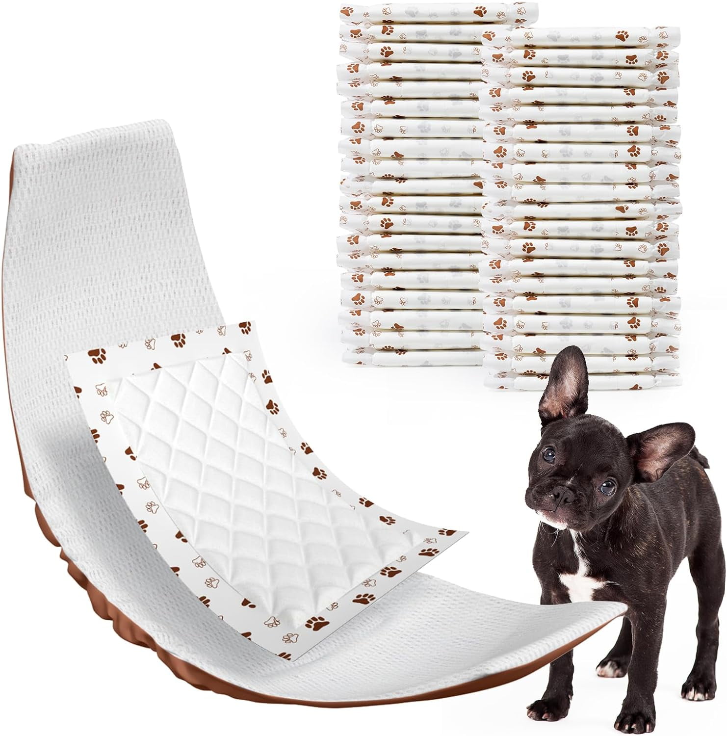 Dog Diaper Liners, Dog Diaper Pads, Disposable Dogs Booster Pads for ...