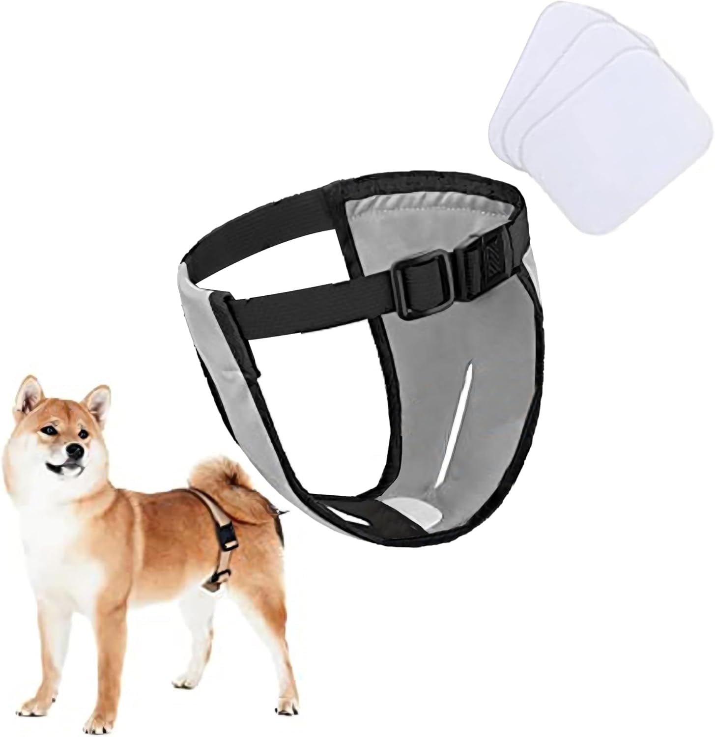 Dog Diapers Female, Female Dog Heat Cycle Reusable Diapers Adjustable ...