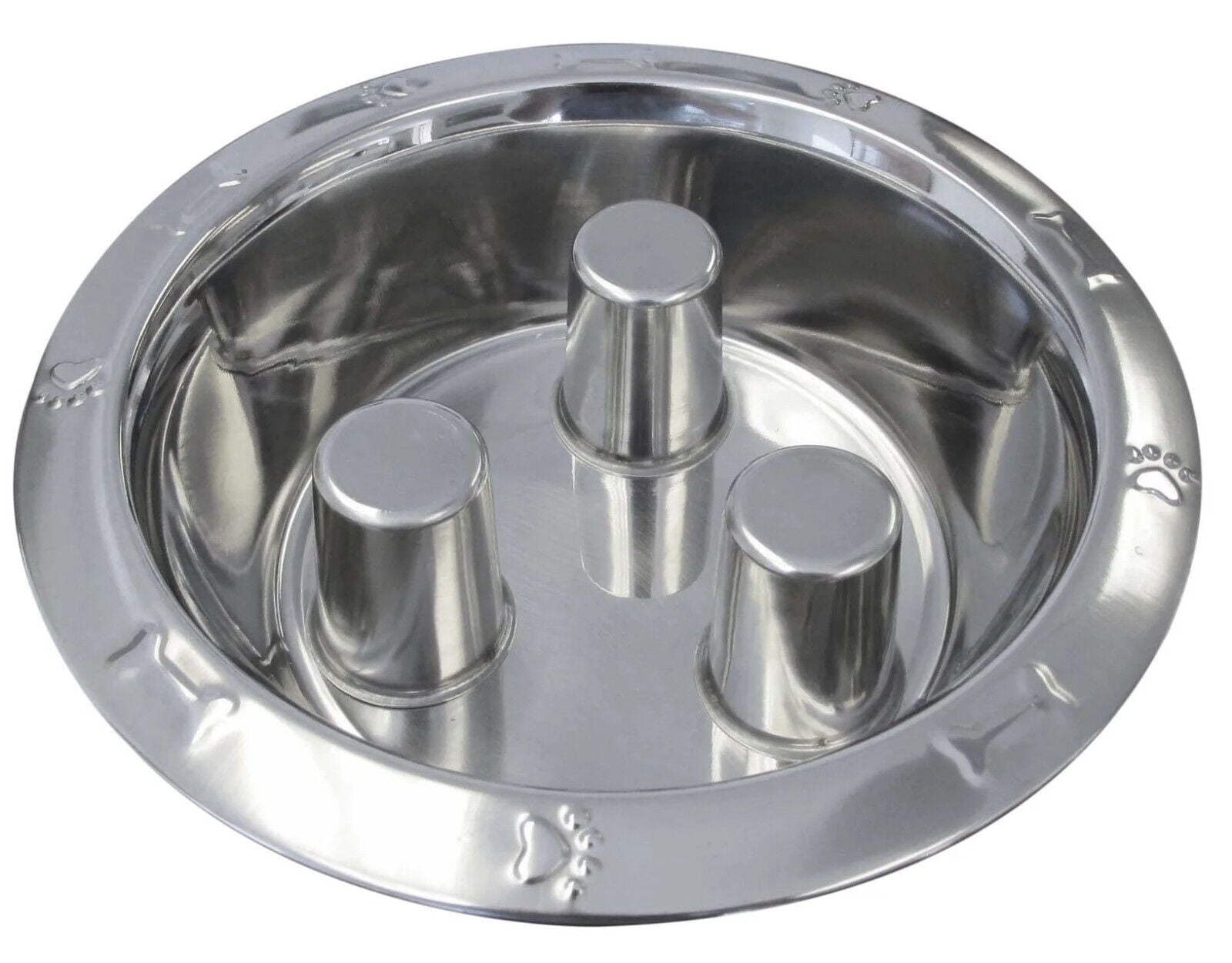 Dog Dishes Stainless Steel Slow Feeder Bowls Standard No Tip or ...