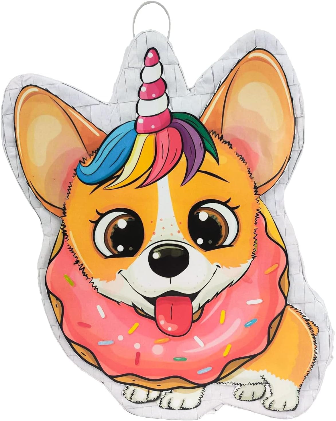 Dog Donut Pinata Bulk Candy Fill Spill Pinatas - Puppy Party Favor Game ...