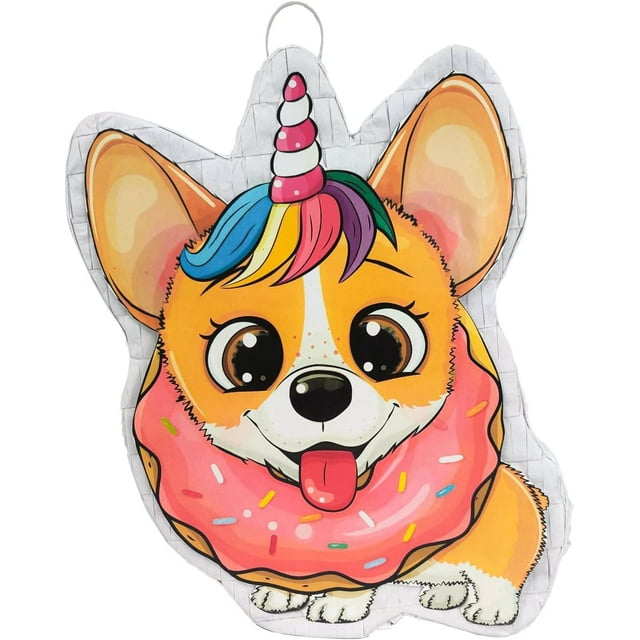 Dog Donut Pinata Bulk Candy Fill Spill Pinatas - Puppy Party Favor Game ...