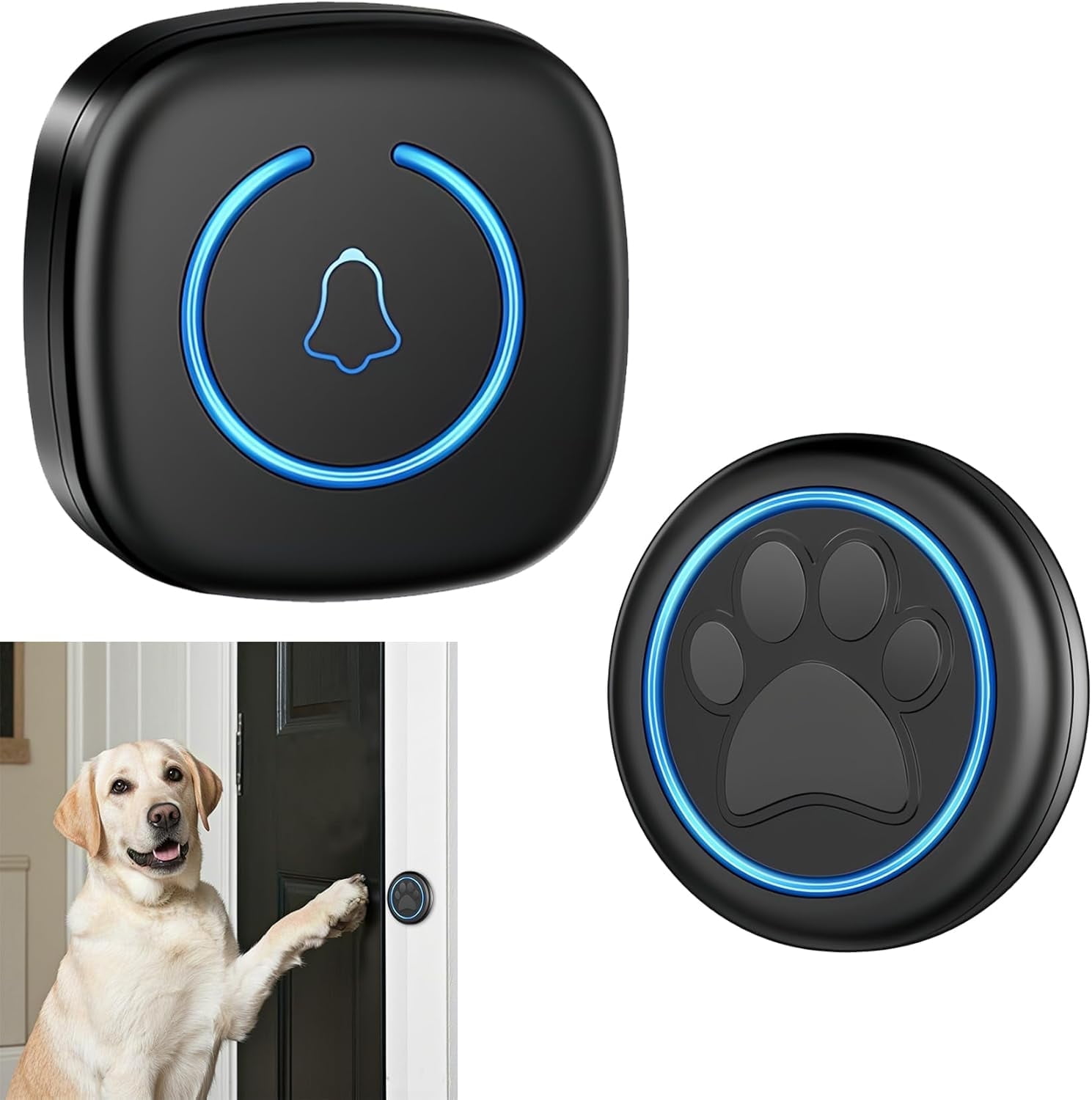 Dog Door Bell for Potty Training, Smart Wireless Doggie Doorbell to Go ...