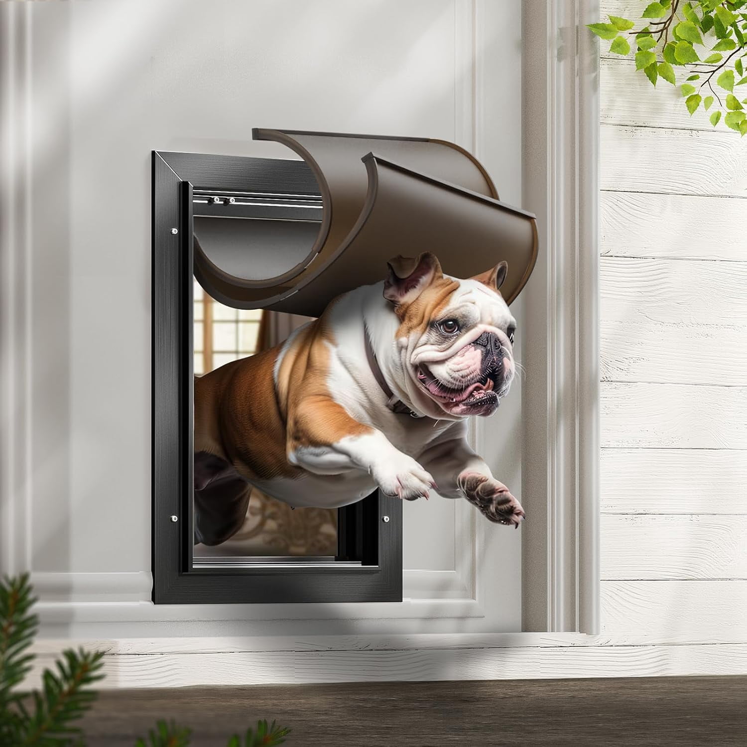 Dog Door for Door, Doggy Door Doggie Door, Medium Dog Door All Aluminum ...