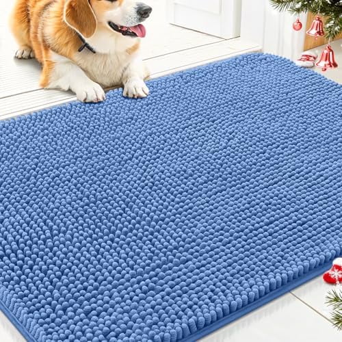 Dog Door Mat for Muddy Paws 30x20, Absorbs Moisture and Dirt Doormat ...