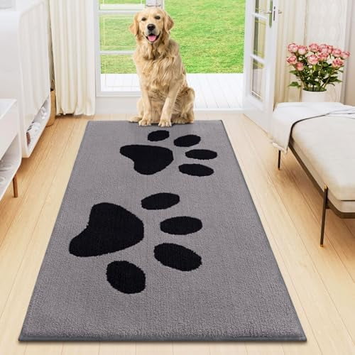 Dog Door Mat for Muddy Paws, Absorbs Moisture and Dirt, Low-Profile ...
