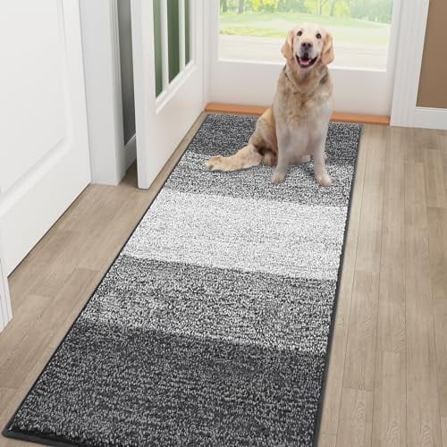 Dog Door Mat for Muddy Paws, Absorbs Moisture and Dirt, Low-Profile ...
