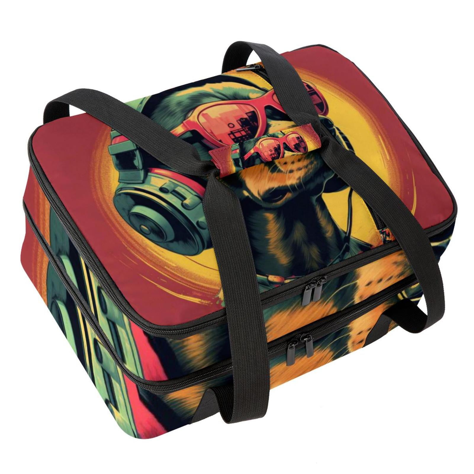 Dog Double Layered Insulated Lunch Bag with Two Compartments, Large ...