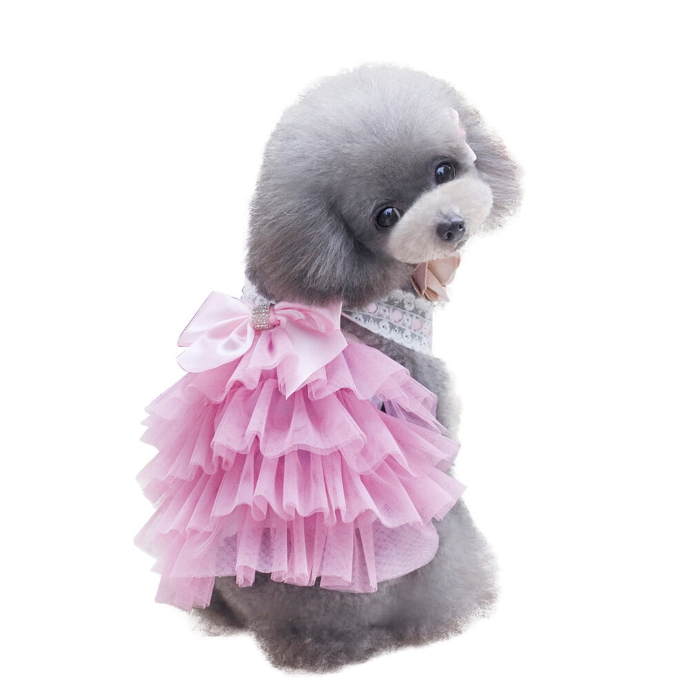 Dog Dress Pet Clothes Dogs Dresses Puppy Girl Birthday Wedding Costumes ...