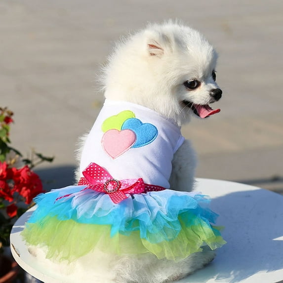 Dog Dress, Princess Outfits with Bow, Pet Clothes Apparel for Small ...