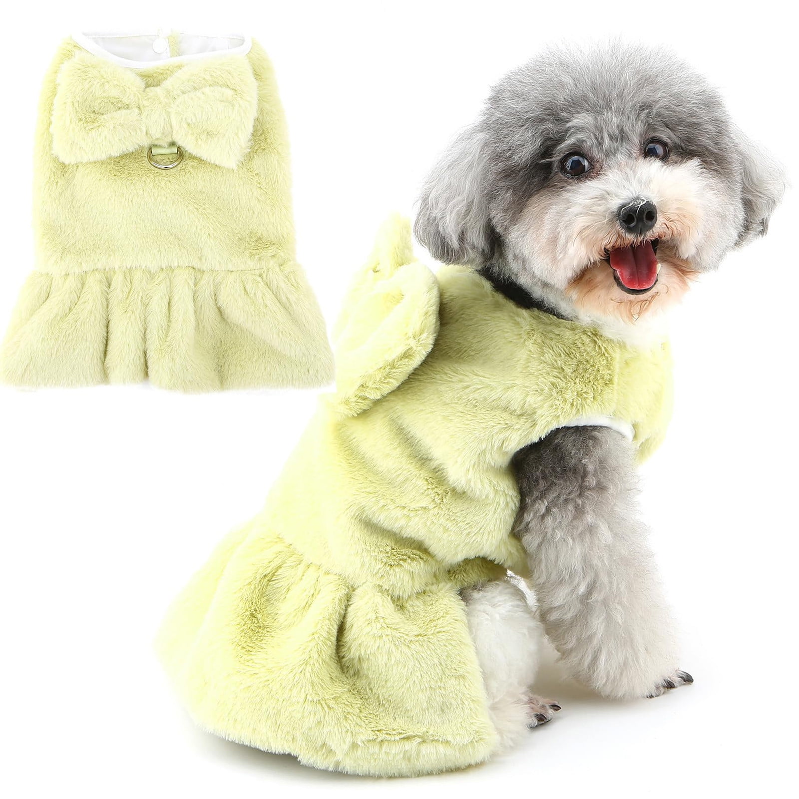 Dog Dress for Small Dogs Bow Knot Cute Female Outerdoor Clothes with ...