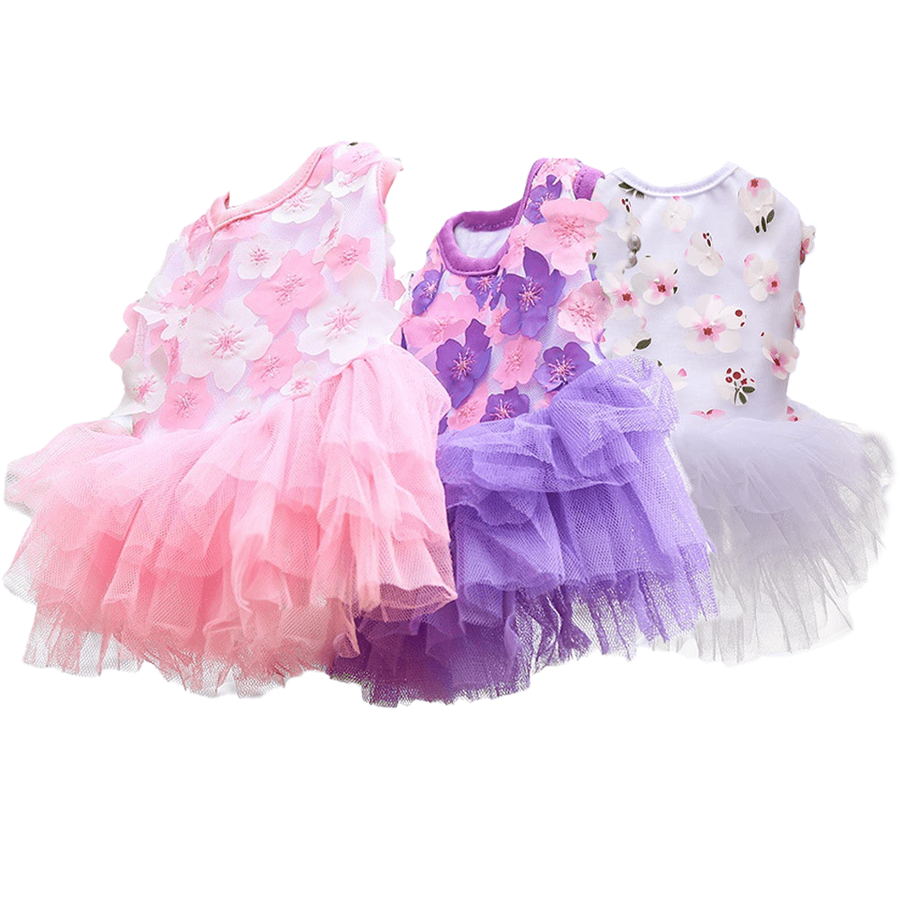 Dog Dresses For Small Dogs Girl 3 Pack Summer Puppy Clothes Outfit ...