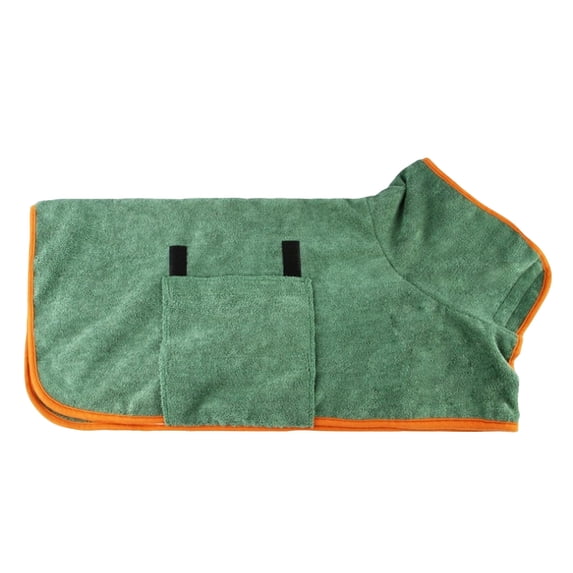 Dog Drying Robe, Quick Dry Pet Bath Towel With Pockets, Green Xs Pet ...