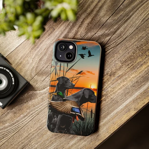 Dog Duck Camo Hunting Outdoor Vibe Phone Case for iPhone 11 12 13 14 15 ...