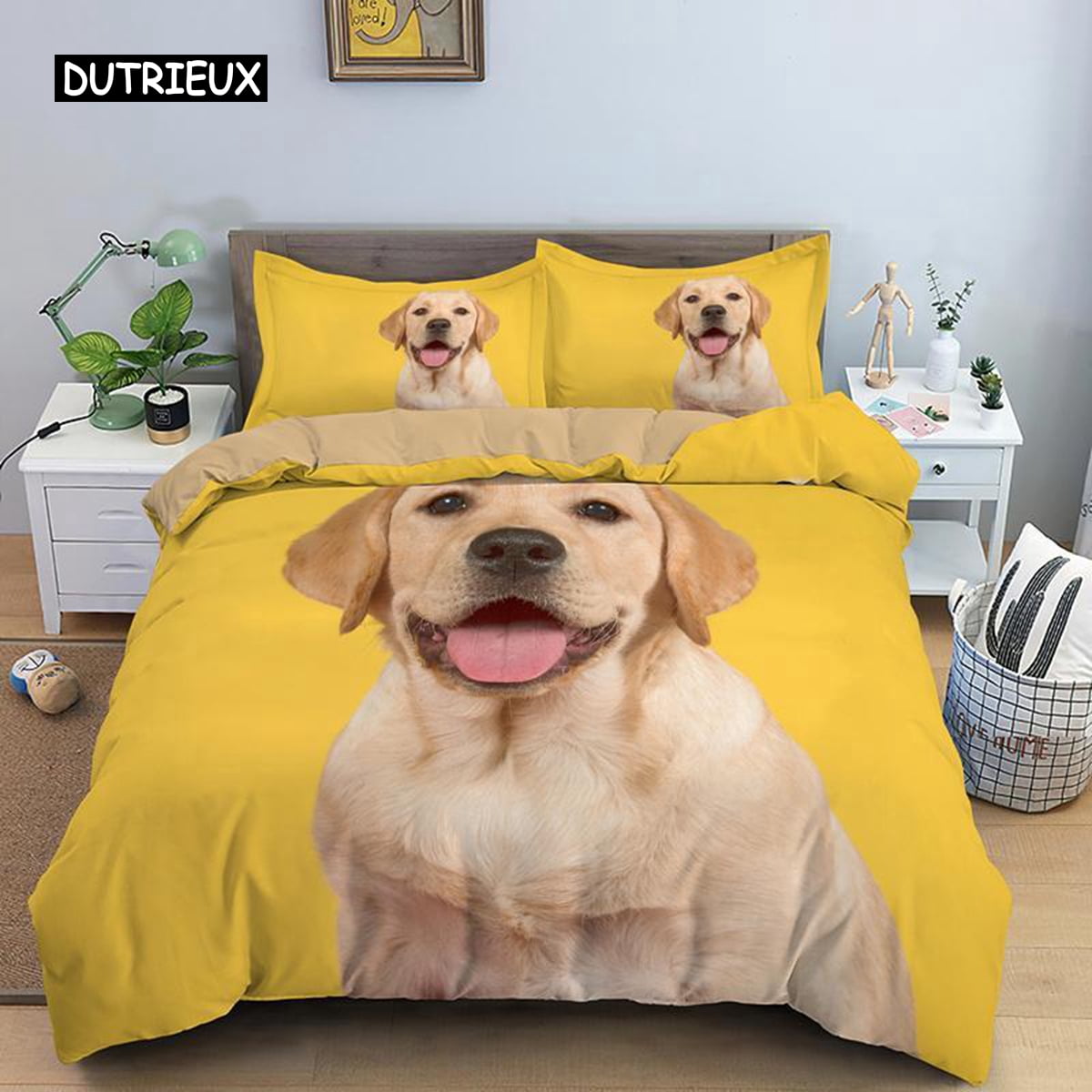 Dog Duvet Cover Set Golden Retriever Size Bedding Set for Boys Girls ...