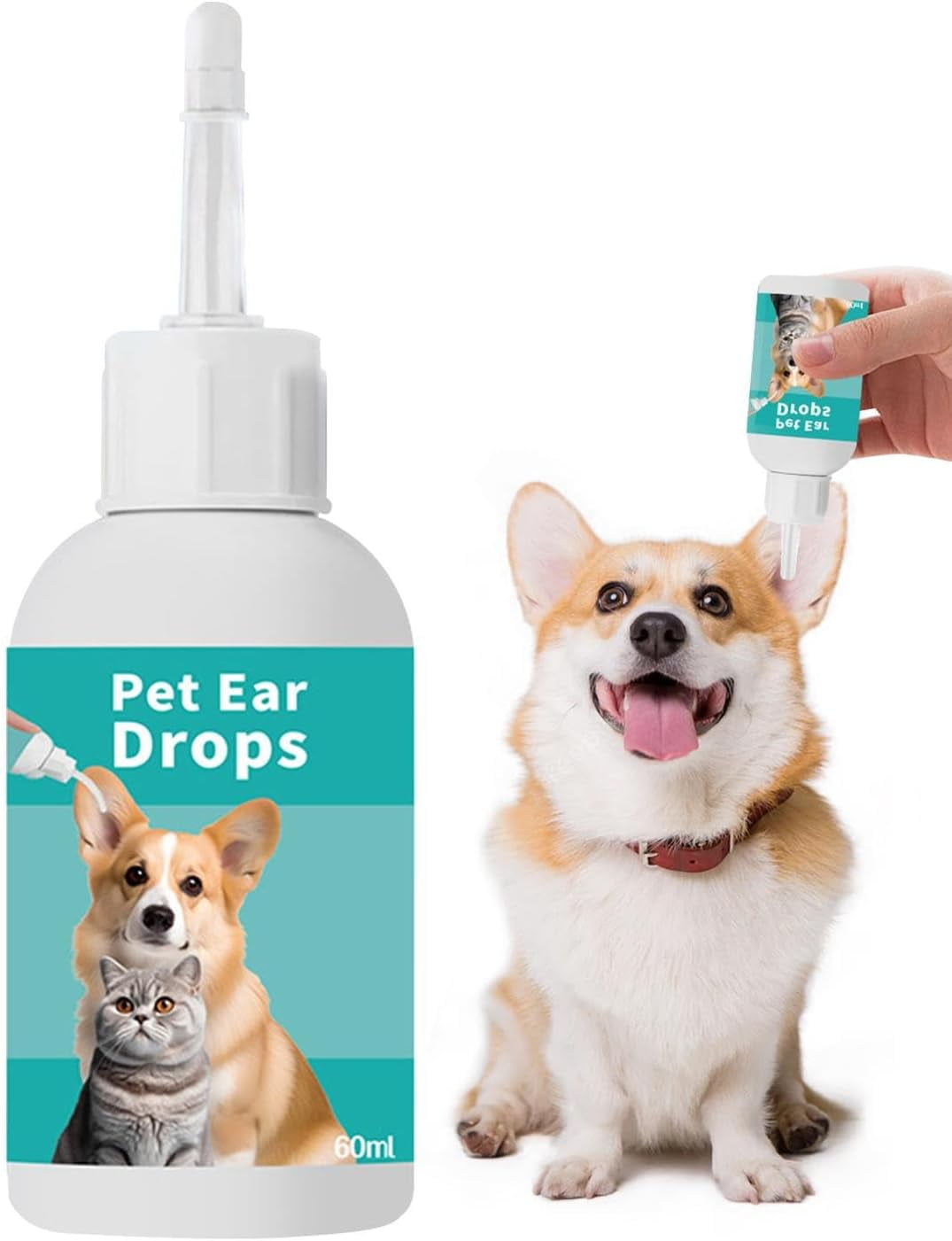Dog Ear Cleaner Solution | 60ml Soothing Pet Ear Wash | Effective Itchy ...