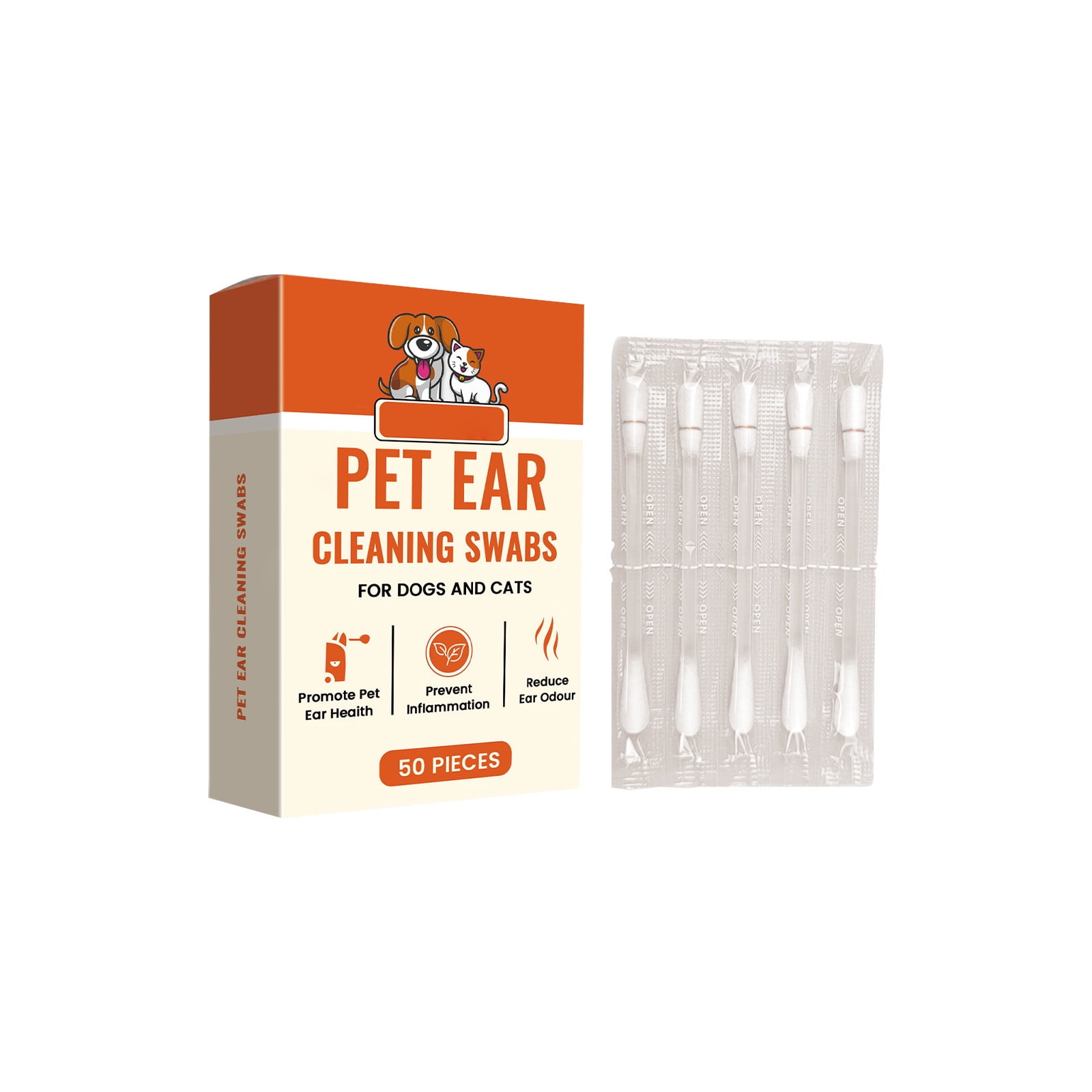 Dog Ear Cleaner Solution – Ear Mites & Infection Treatment with Swabs ...