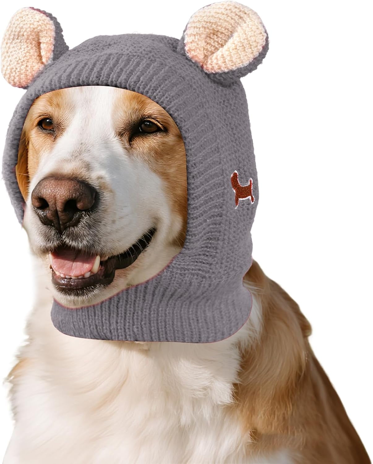 Dog Ear Muffs Noise Protection Knitted Hats Pet Neck Ear Warmer for ...