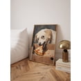 Dog Eating Pizza Art Whimsical Kitchen Decor Version Two, Unframed ...