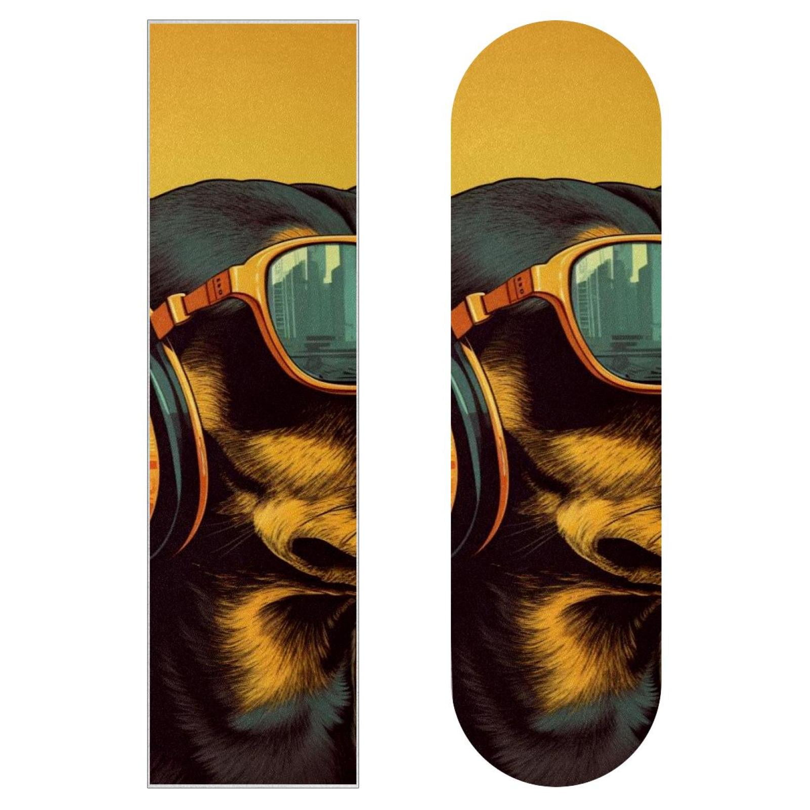 Dog Emery Skateboard Grip Tape Stickers (Pack of Two) 8.8x32.6in/22 ...