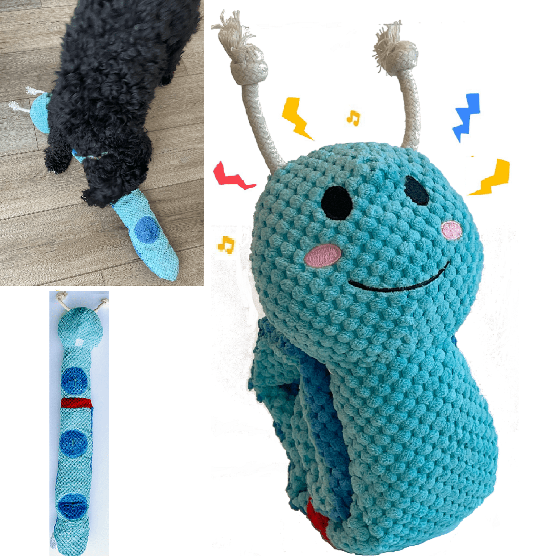 QualityGoodness Plush Snuffle Treat Toy, Tough Crinkle Squeaky Puzzle ...