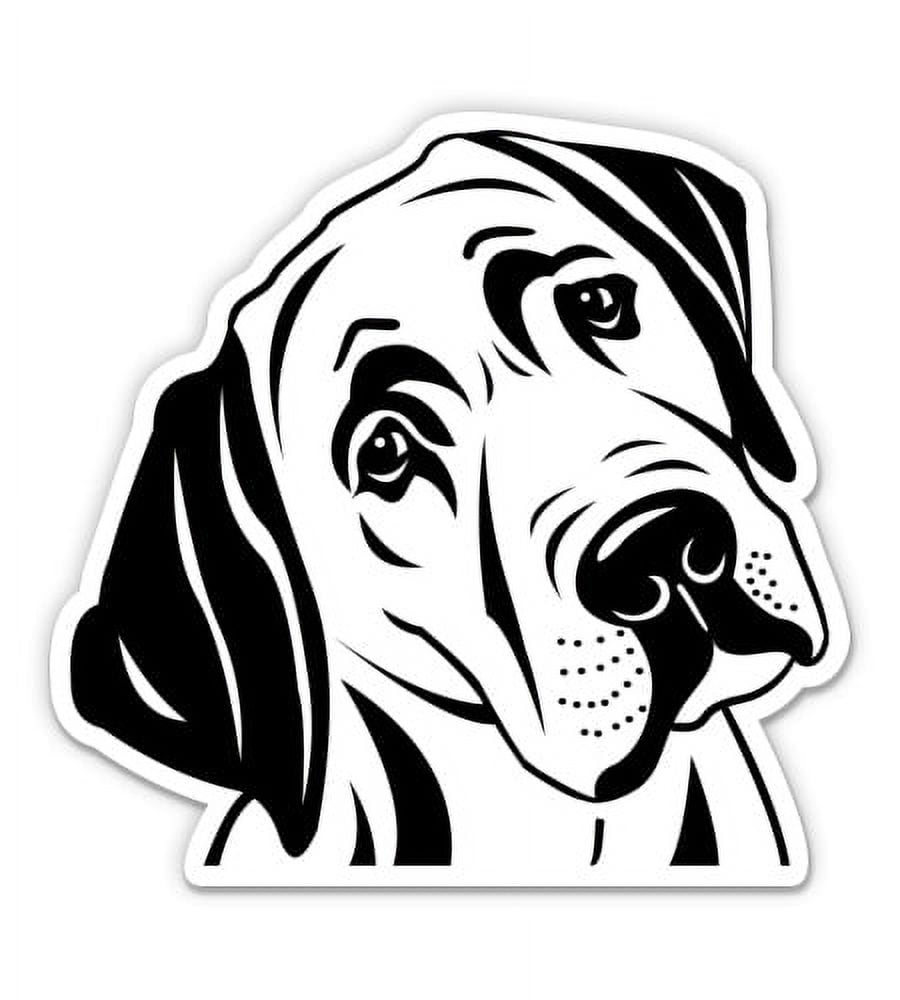 Dog Face - 3" Vinyl Sticker - For Car Laptop Water Bottle Phone ...