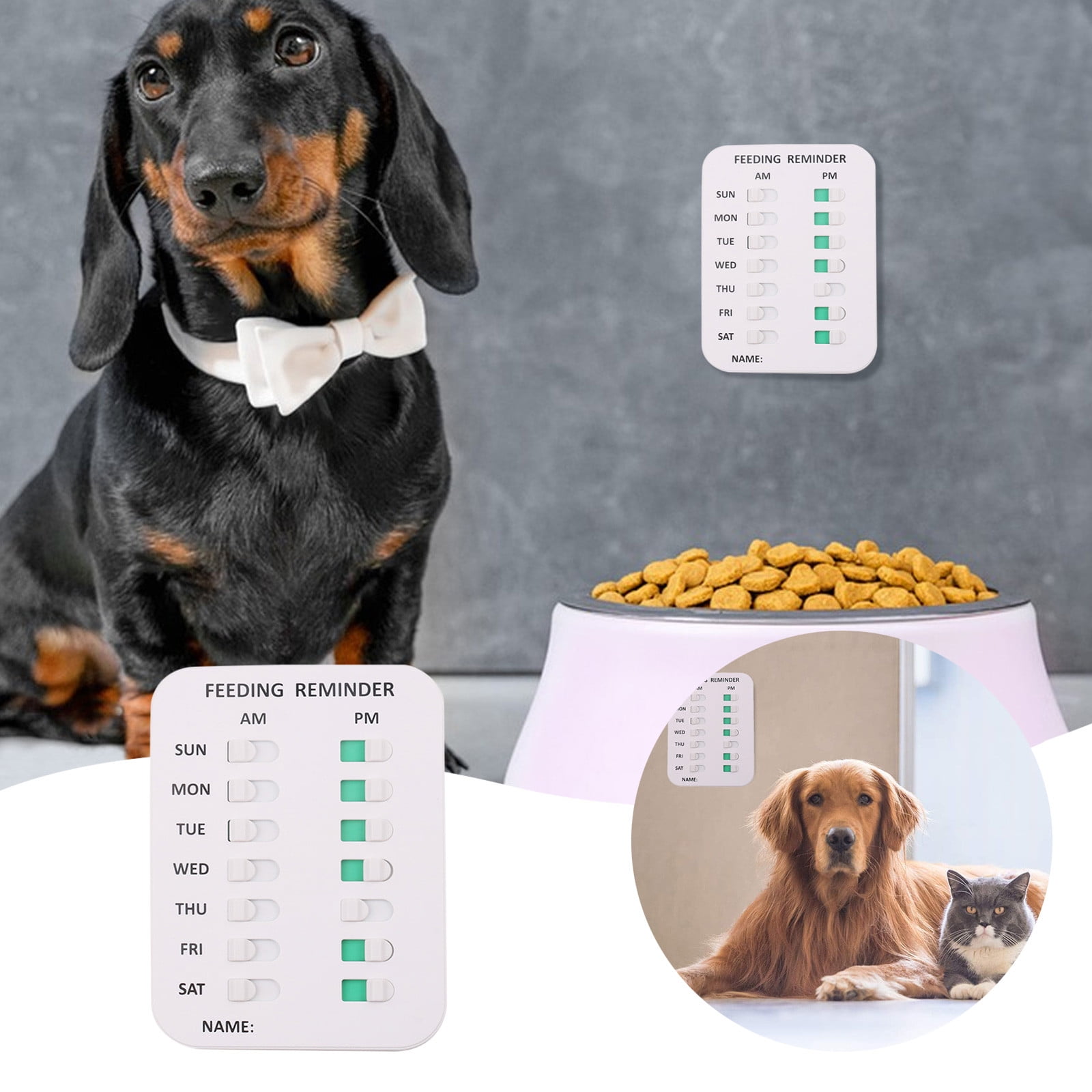 Dog Feeding Reminder, Dog Fed Sign Tracker, Daily Am/Pm Chart Slider ...