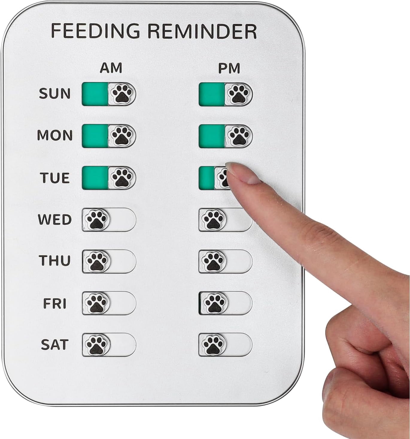 Dog Feeding Reminder, Magnetic OR Double Sided Adhesive Application, AM ...