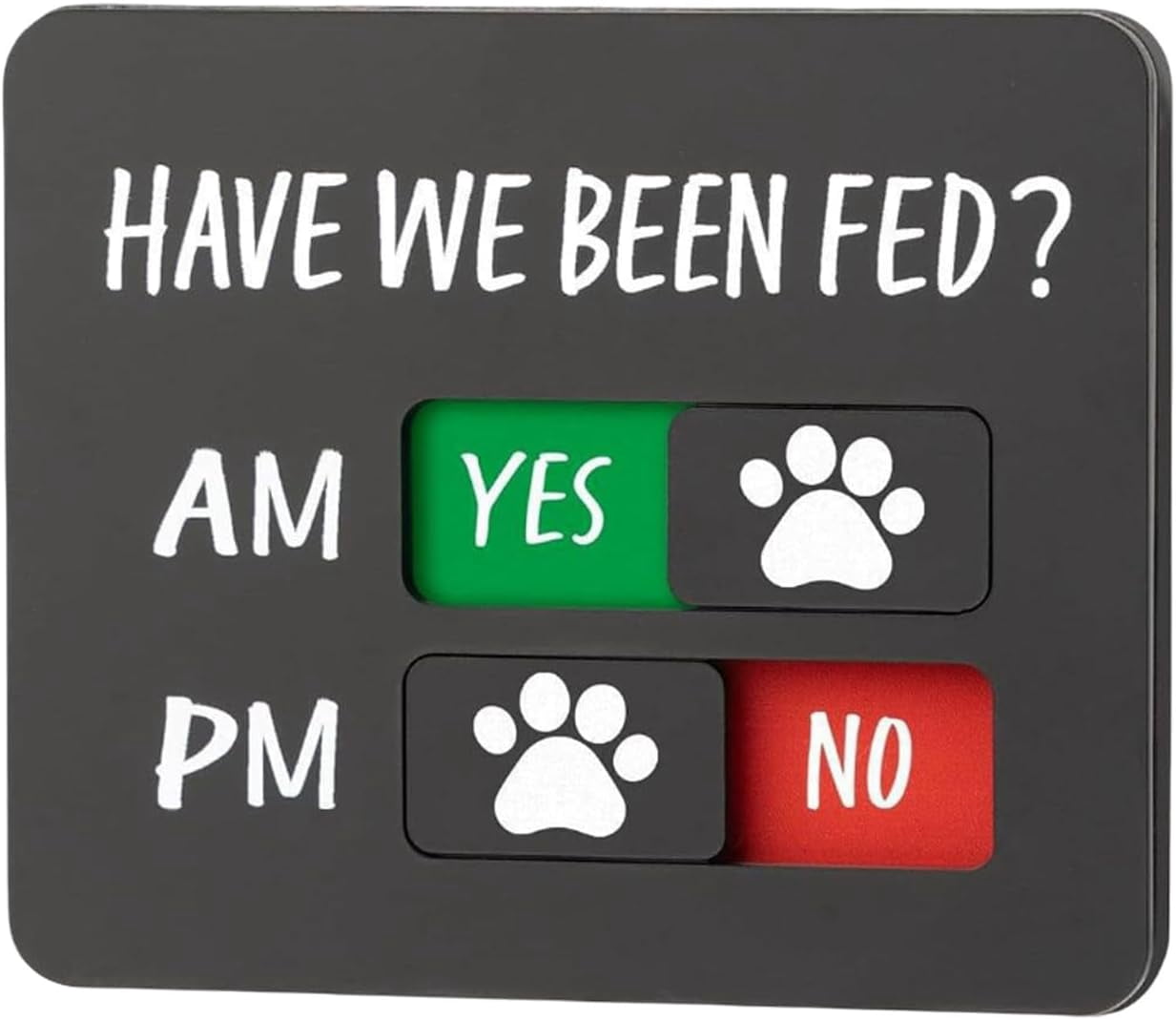 Dog Feeding Reminder Sign with Magnet, Pet Feed Chart with AM/PM ...