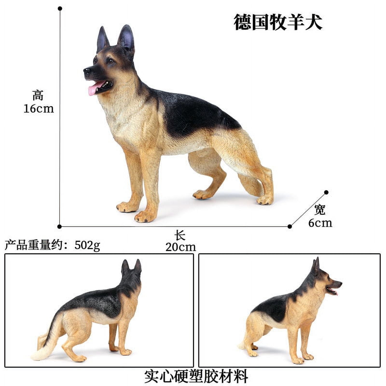 Dog Figurine Realistic Animal Model Lifelike Shepherd Dog Statue ...