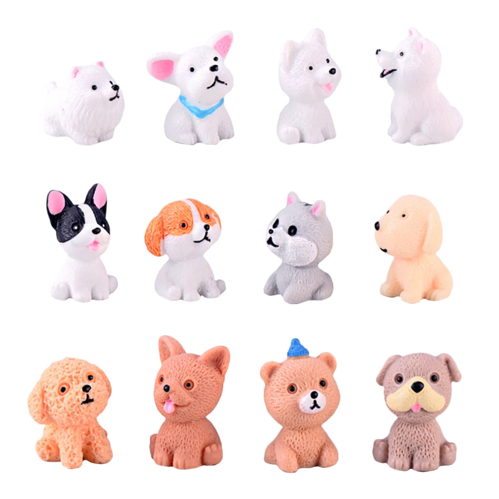Dog Figurines Mini Puppy Garden Miniature Toys Figures Animal Fairy ...