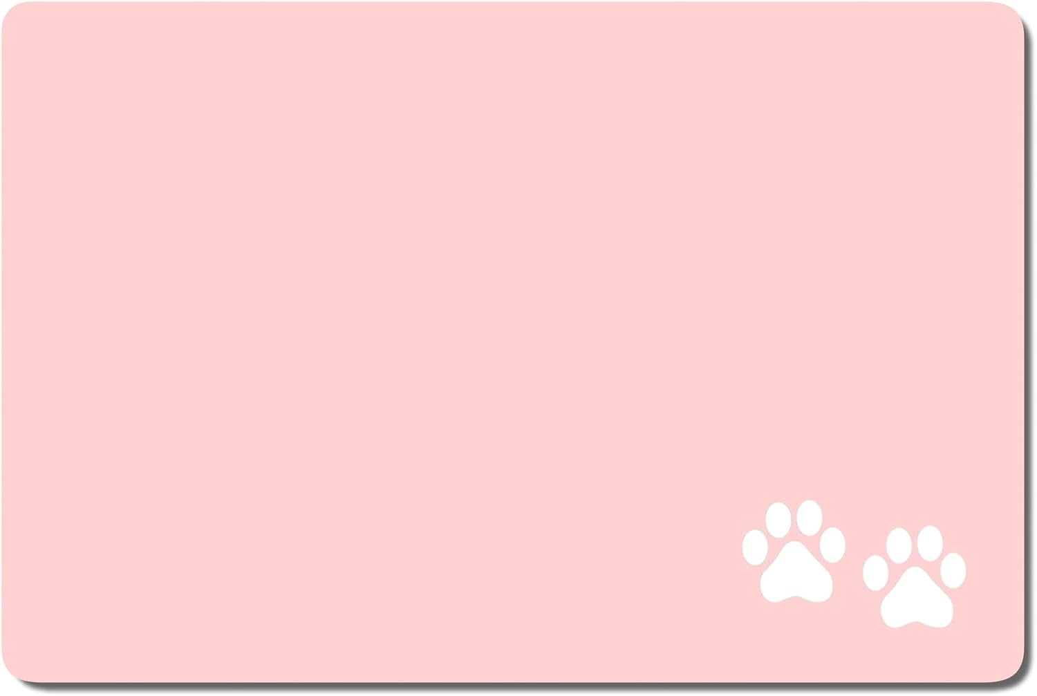 Dog Food Mat, 16"x24" Dog Mat for Food and Water, Absorbent Cat Bowl ...