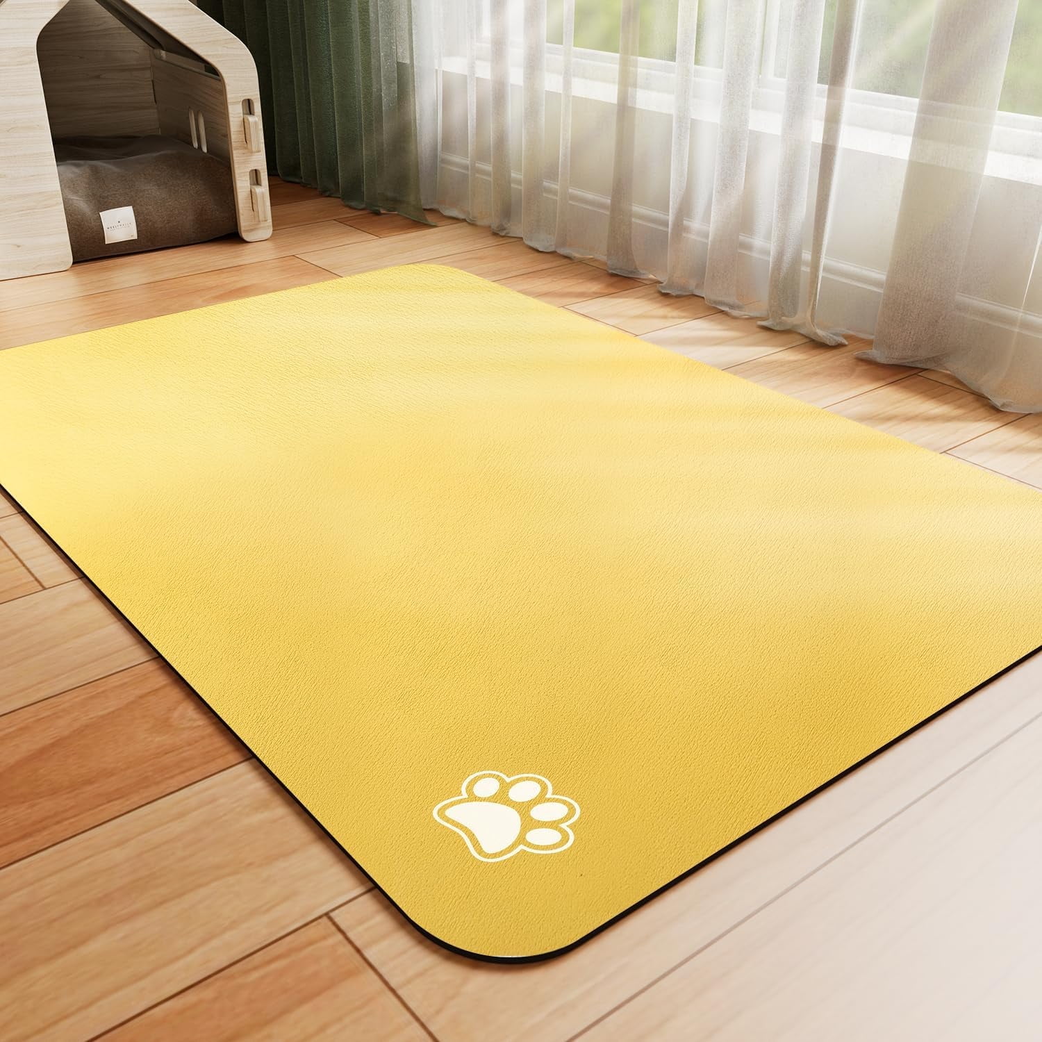Dog Food Mat - Absorbent Cat Mat for Food and Water, No Stains Pet ...