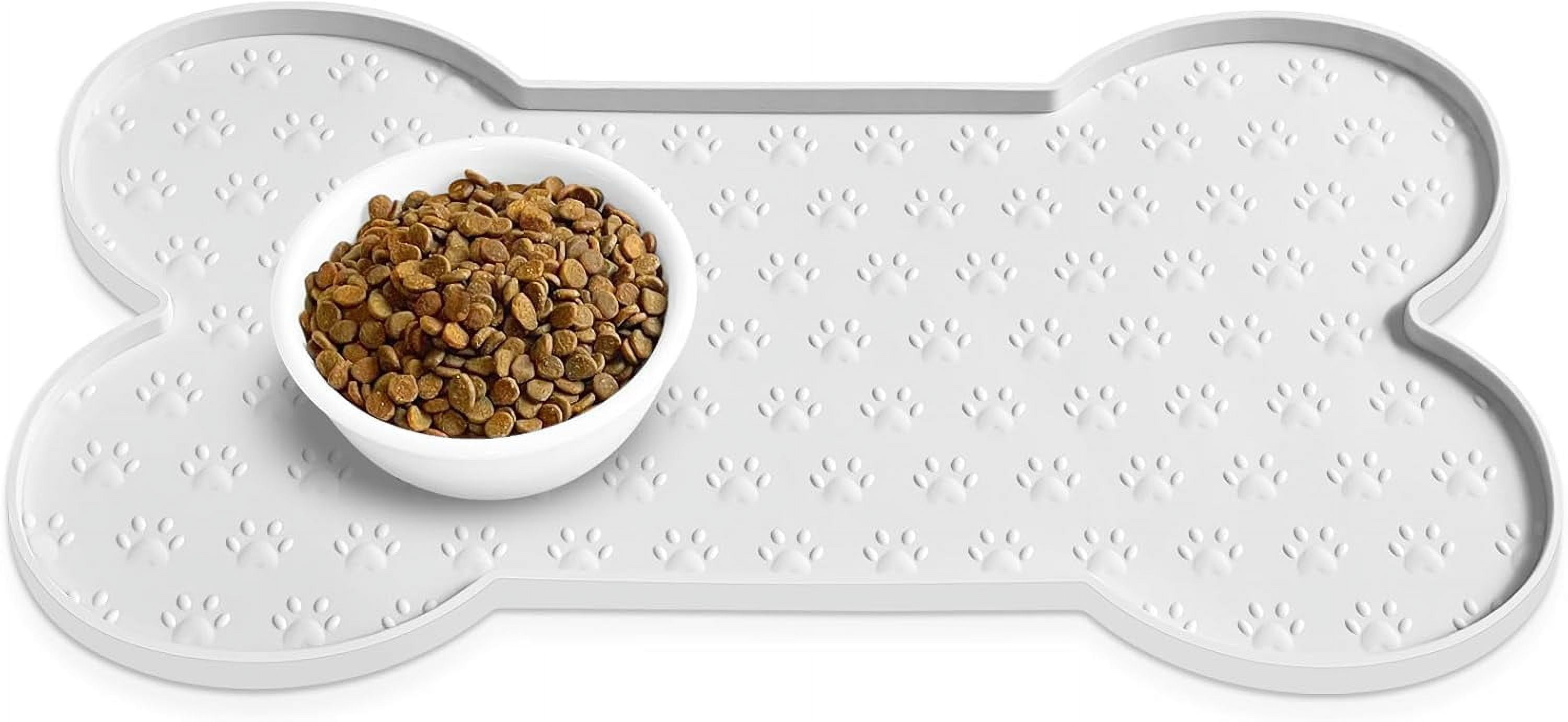 Dog Food Mat Anti-Slip Silicone Dog Bowl Mat Thicker Pet Placemat ...