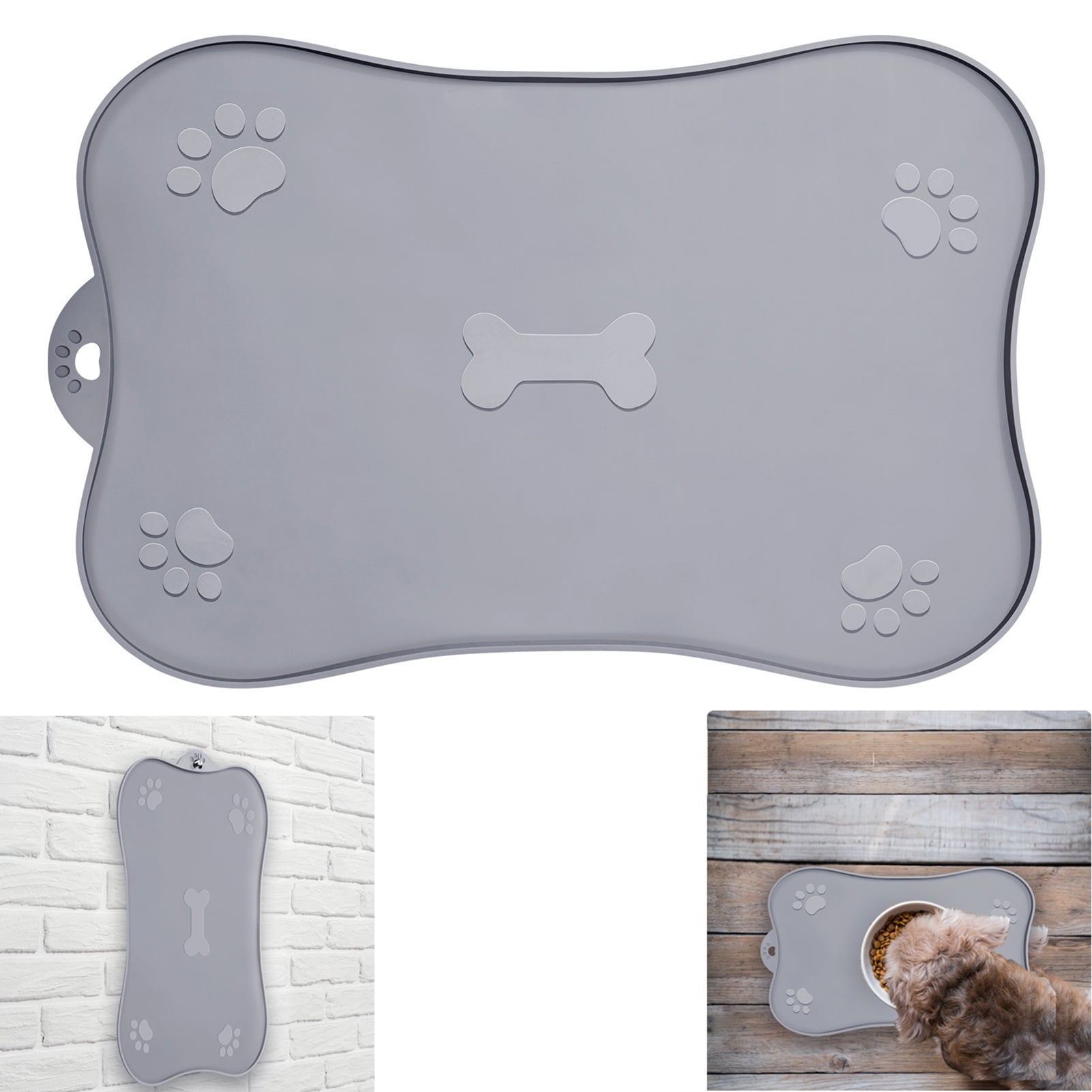 Dog Food Mat Bowl Mat for Floors Waterproof Silicone Cat Feeding Mat ...