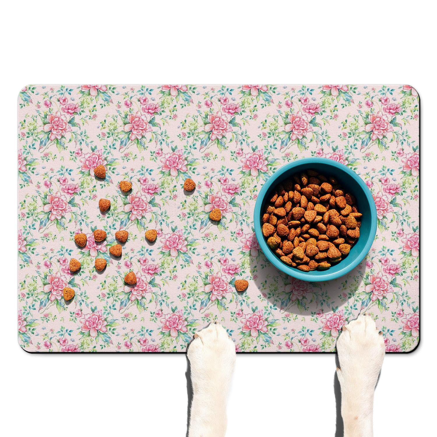 Dog Food Mat, Dog Mat for Food and Water, Pet Dog Cat Bowl Mat, No-Slip ...