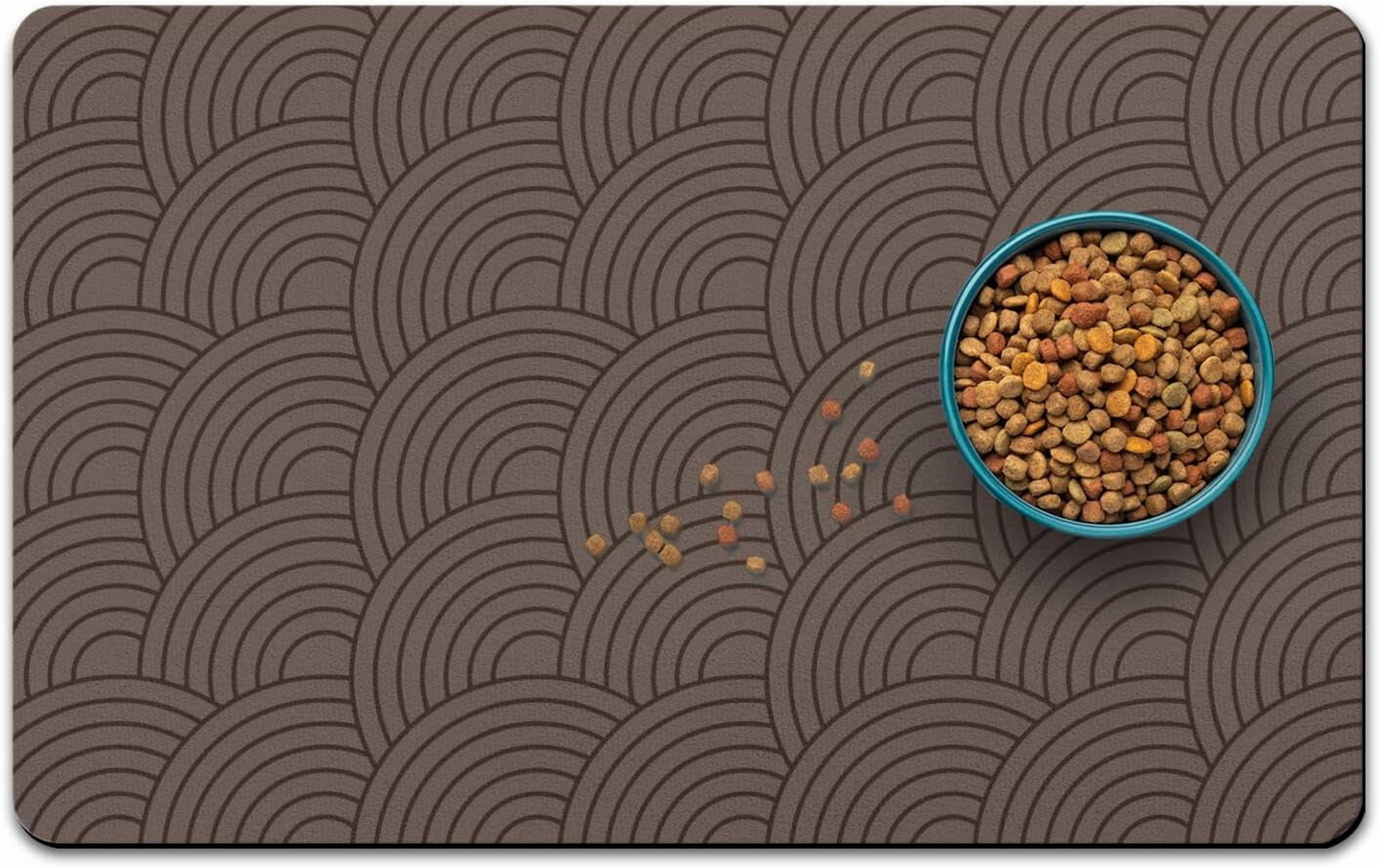 Dog Food Mat for Floors, Absorbent and Quick-Drying Pet Cat Food Mat ...